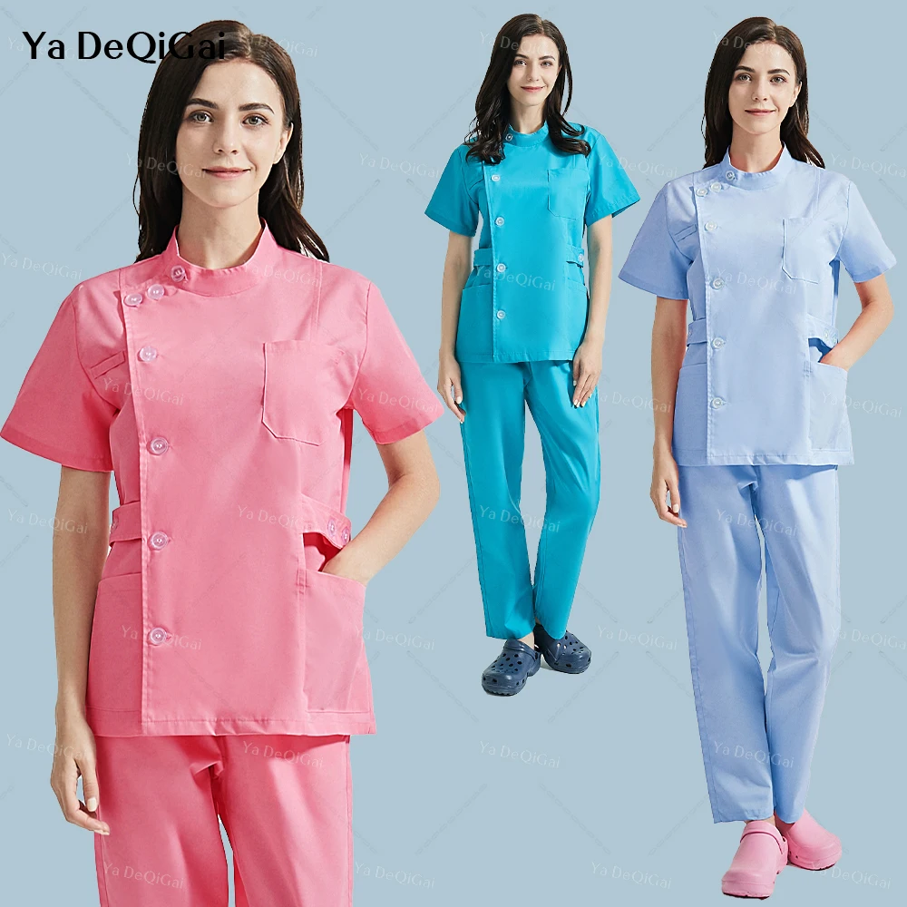 Doctor-Nurse-Working-Uniform-Medical-Surgical-Scrubs-Uniform-Operating ...