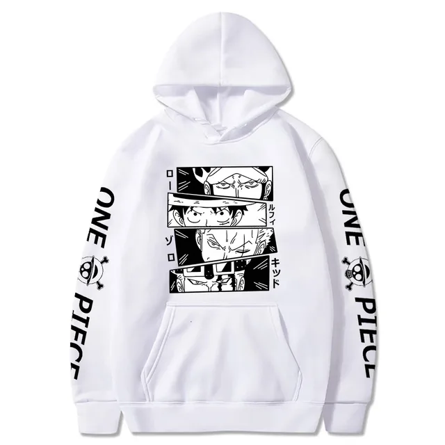 Luffy Zoro Law Kidd Hoodie - One Piece Anime Sweatshirt