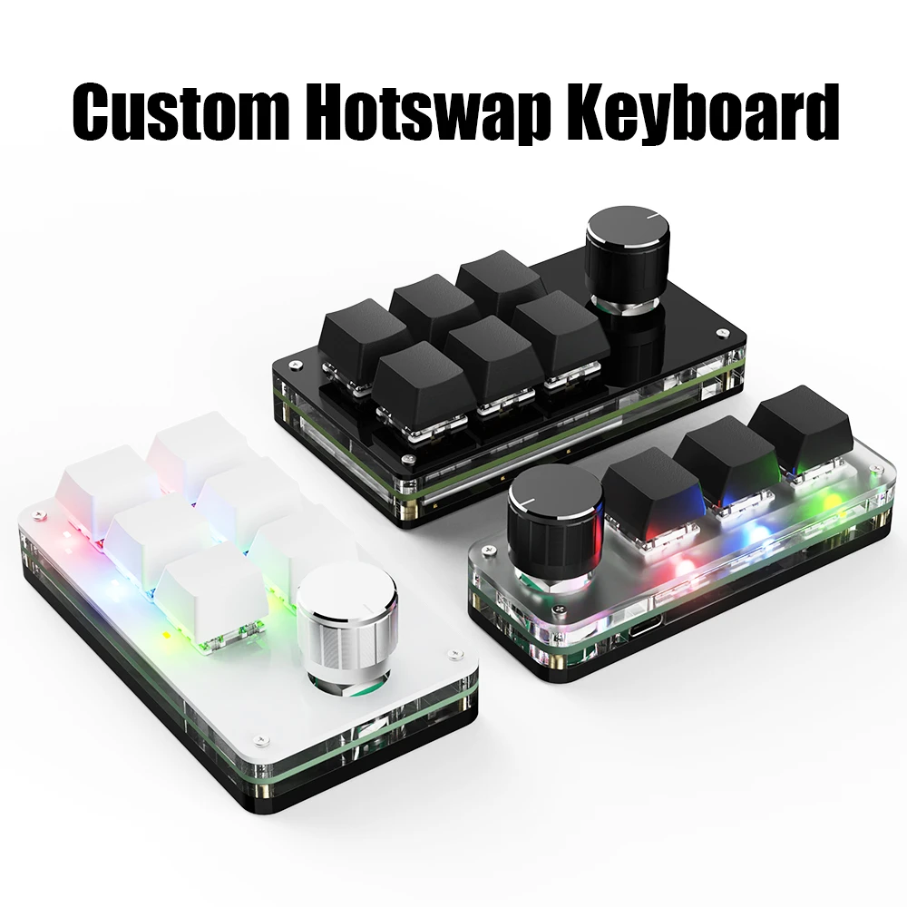 Programming Macro Custom Knob Keyboard Rgb 3 Key Copy Paste Mini Button Photoshop Gaming Keypad