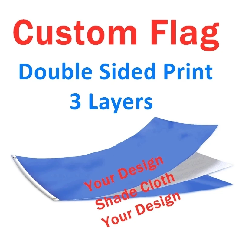 Custom Double Sided 3 Layers 3x5 Ft Flag Flying Banner Printing Any ...