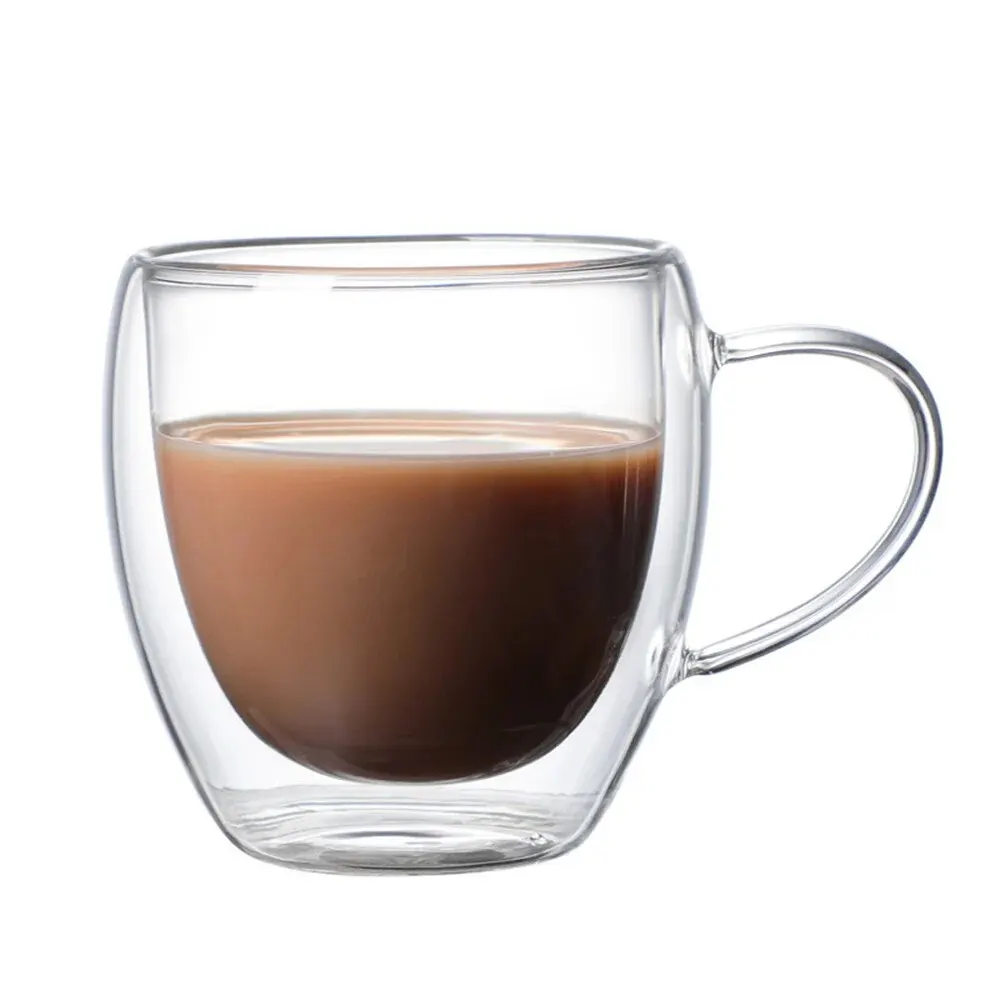 250ml-Double-Wall-Transparent-Glass-Coffee-Cup-with-Handle-Double-layer ...