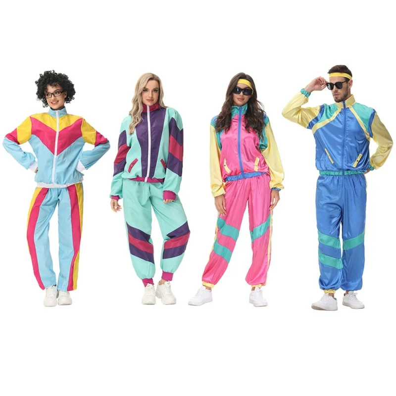 80s-90s-Retro-Disco-Costumes-Man-Woman-Halloween-Roleplay-Hippie ...