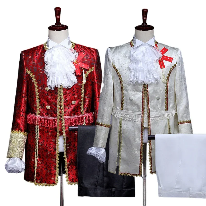 2025 New Classic Vintage Court Suits for Men Three-piece, European Men ...