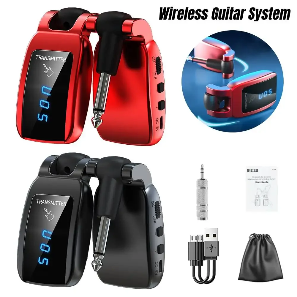 Wireless-Guitar-System-Guitar-Transmitter-Receiver-USB-Rechargeable ...