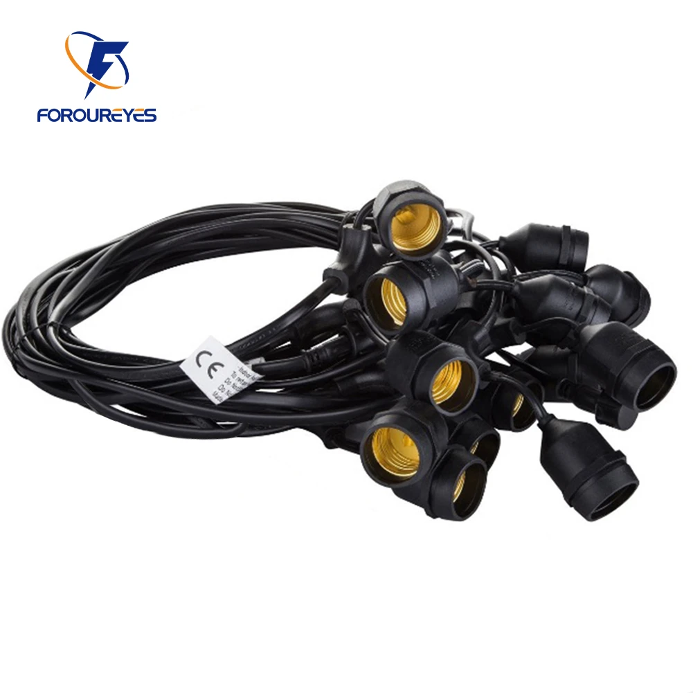 10/20/30m Heavy Outdoor Light Cable E27 Commercial Grade Waterproof For ...