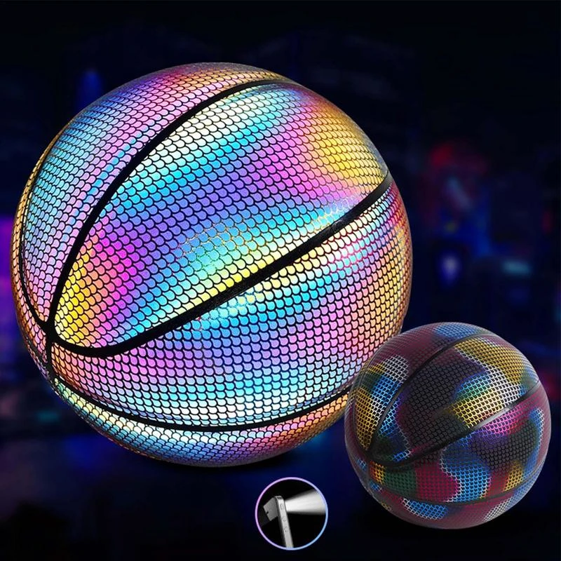 Reflective Size 5 Football Basketball Size 7 Reflective Basketballs ...