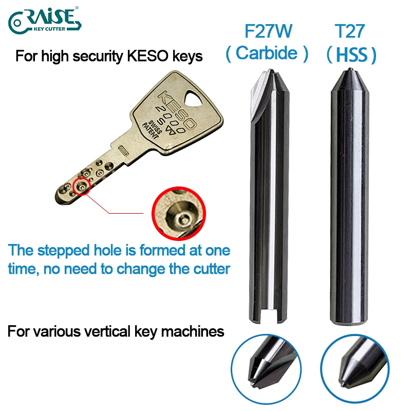 SILCA F27 T27 cut K2000S KESO Key Step Milling Cutter Compatible with ...
