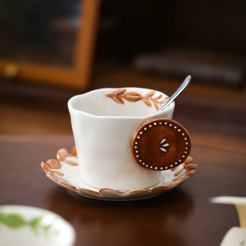 10oz-300ml-Ceramic-Coffee-Mug-Set-Underglaze-Hand-painted-Simulated ...