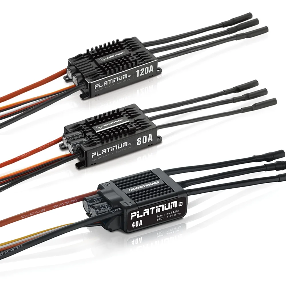 Hobbywing-Platinum-25A-40A-60A-80A-120A-V4-Brushless-ESC-Electronic ...