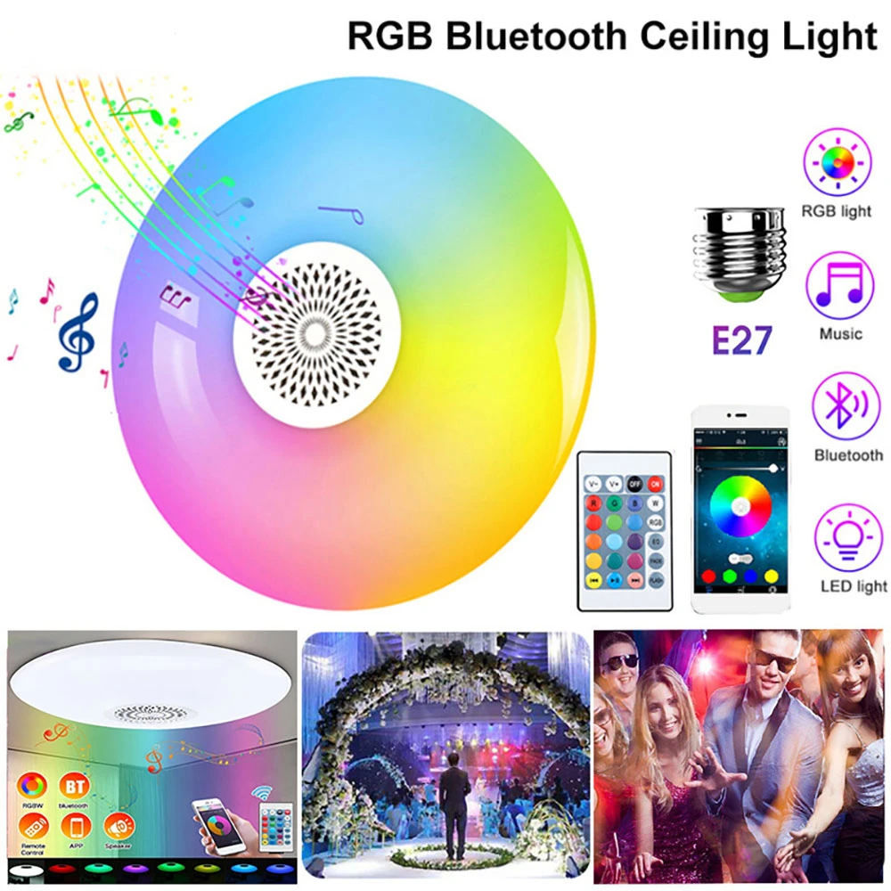 Ceiling Color Changing Lights Bluetooth Music | Ceiling Lamp Bluetooth ...