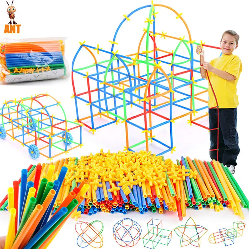 4D-DIY-Plastic-Straw-Building-Blocks-Stitching-Inserted-Toys ...