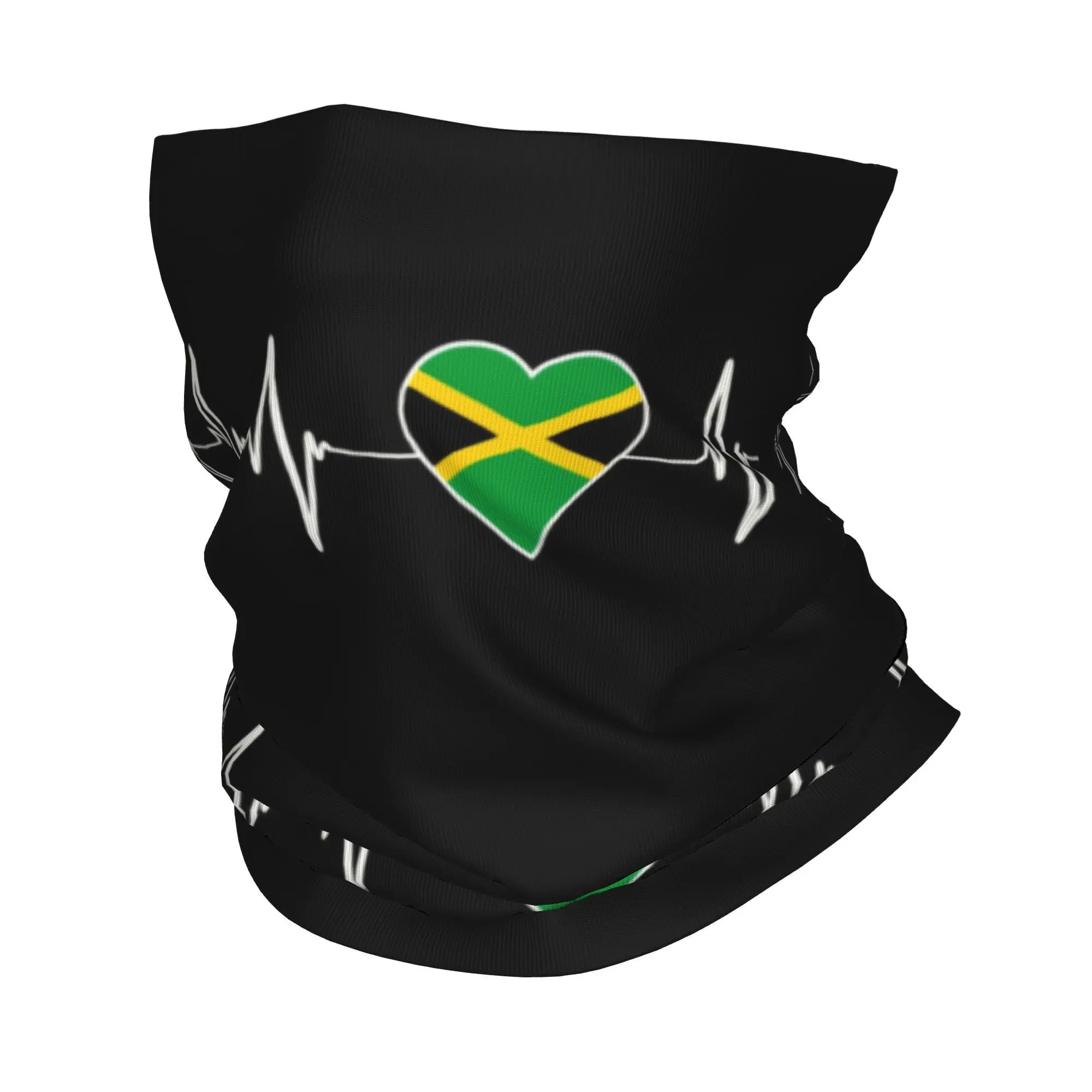 Custom Jamaican Heartbeat Jamaica Country Flag Heart Bandana Neck ...