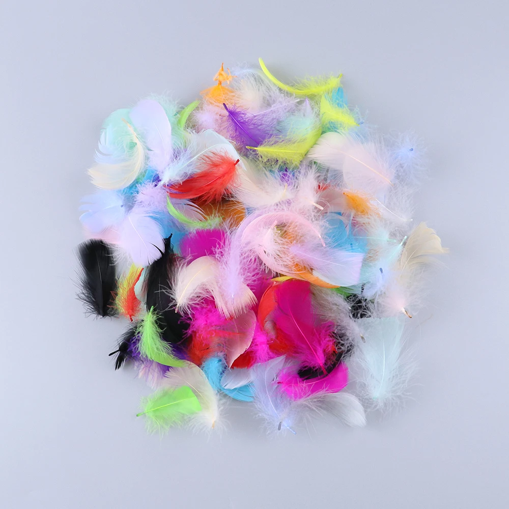 Wholesale-100pcs-Colorful-Goose-Feathers-for-Jewelry-Party-Craft-5-15cm ...