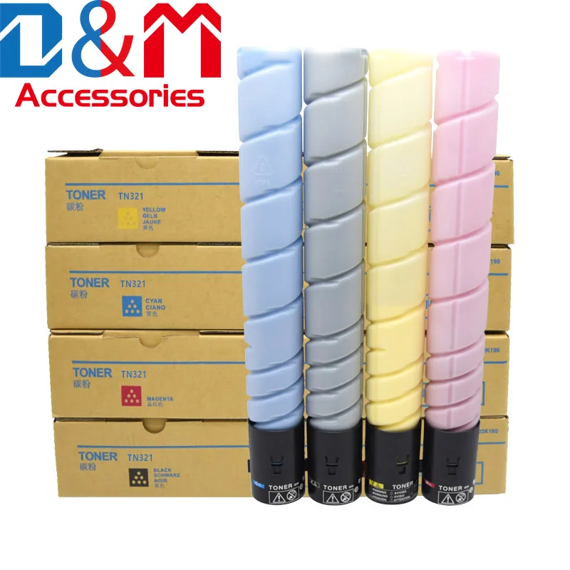 TN 321 TN321 CMYK Cartucho de Toner para Konica Minolta C224 C284 C364 ...
