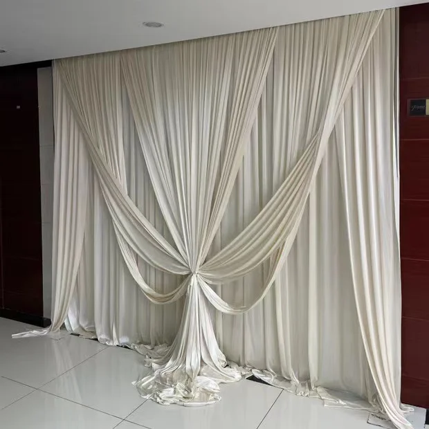 3x3M-10x10FT-Wedding-Backdrop-Curtain-With-Swags-Ice-Silk-Drape-Cross ...