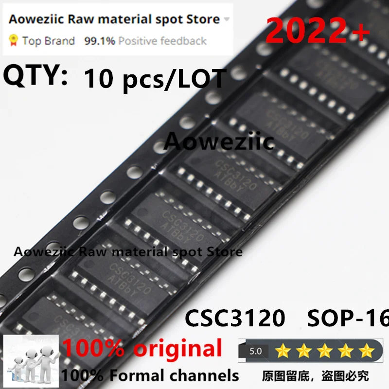 Aoweziic 2022 + 100% novo original csc3120 substituto irs2092strpbf sop-16 mono chip de ...