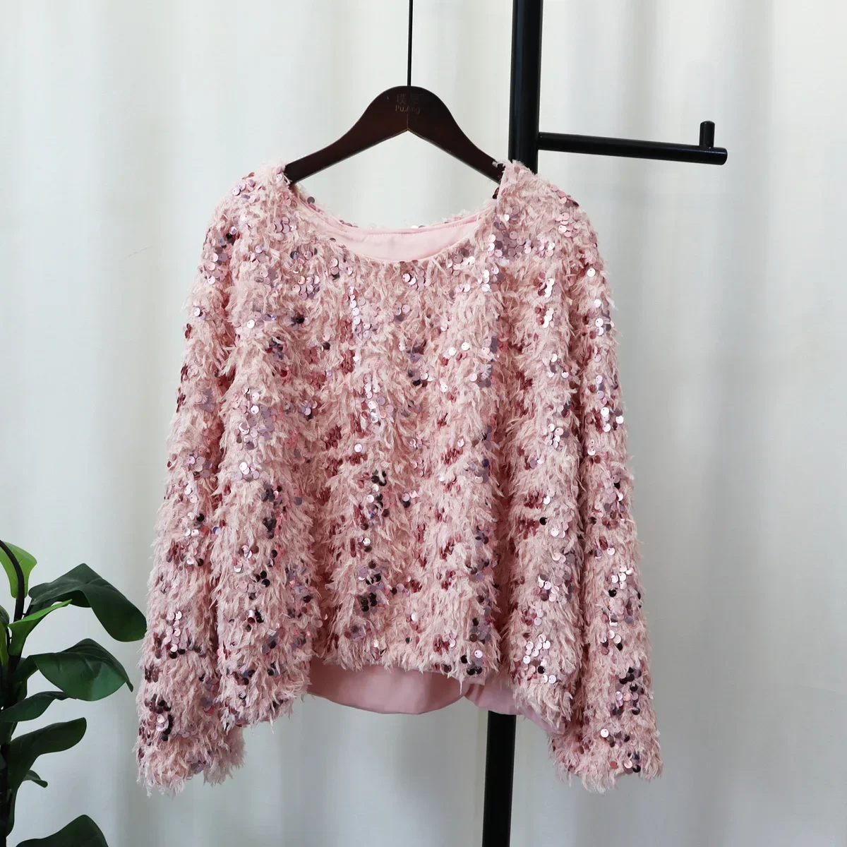 Plus-Size-High-end-Sequined-Sweater-Tops-for-Women-2023-Autumn-and ...