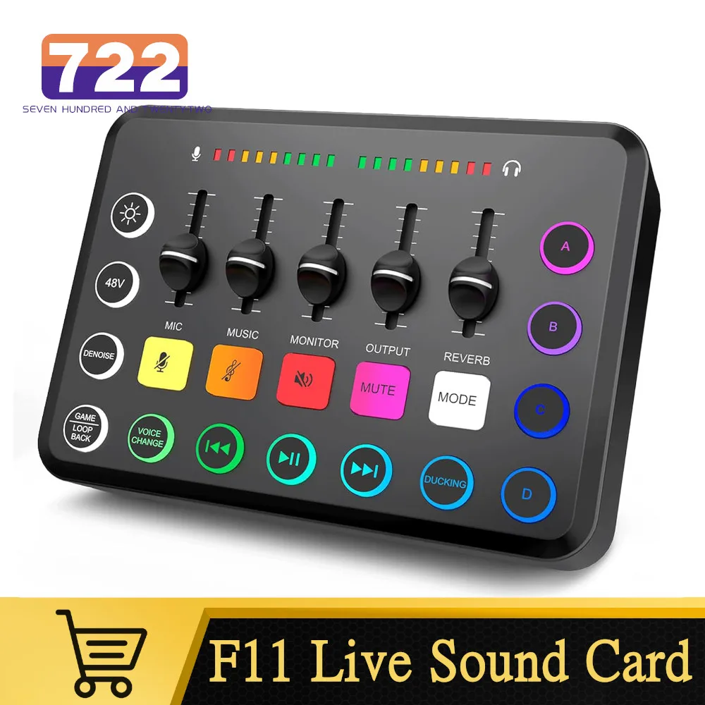 F11-Live-Sound-Card-5-canais-Mixer-Placas-de-som-Mixer-de-udio ...