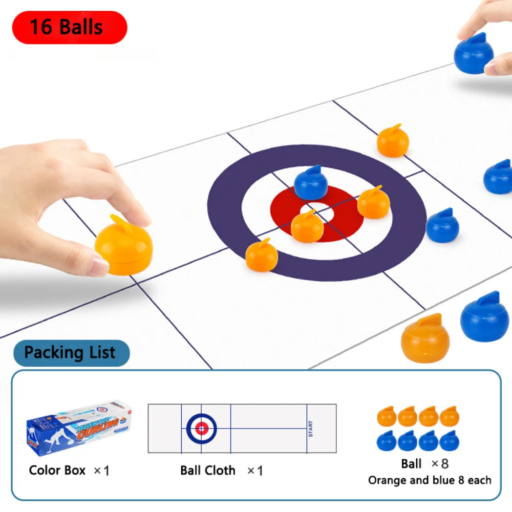 Foldable Desktop Curling Game Mini Interactive Toys Curling Table ...