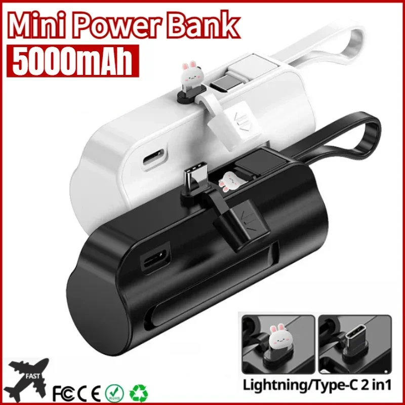 5000mah-ultra-small-power-bank-Lightning-Type-C-small-portable-phone ...