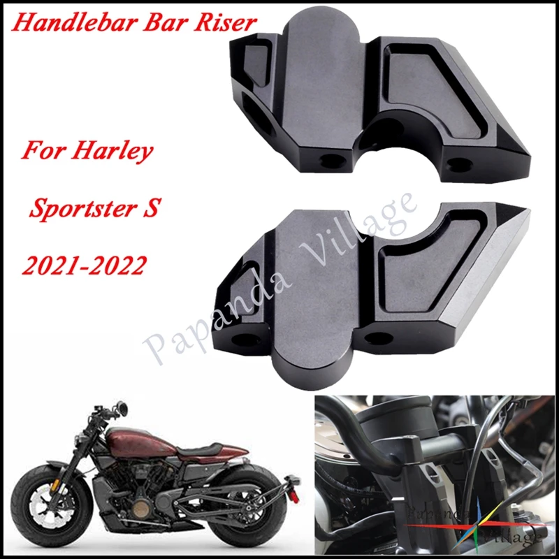 Pair Aluminum Handlebar Risers For Harley Sportster S 1250S