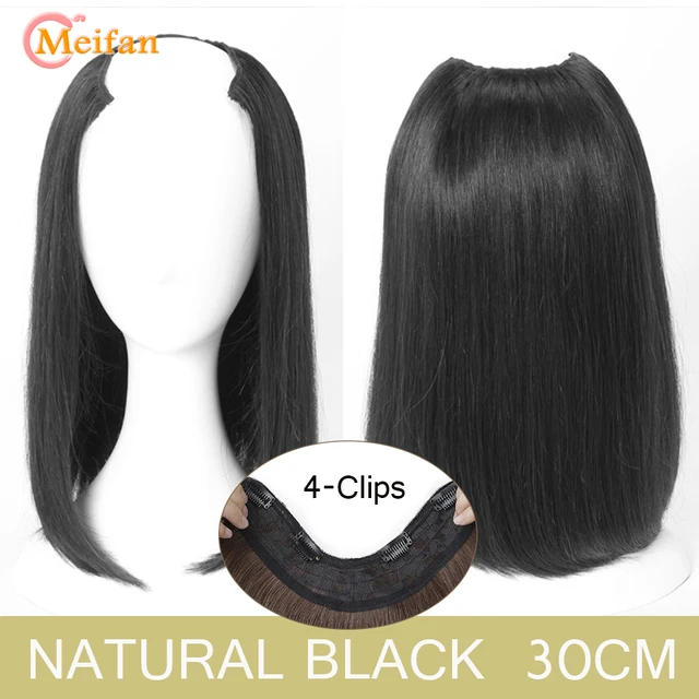 U shaped synthetic hair extensions