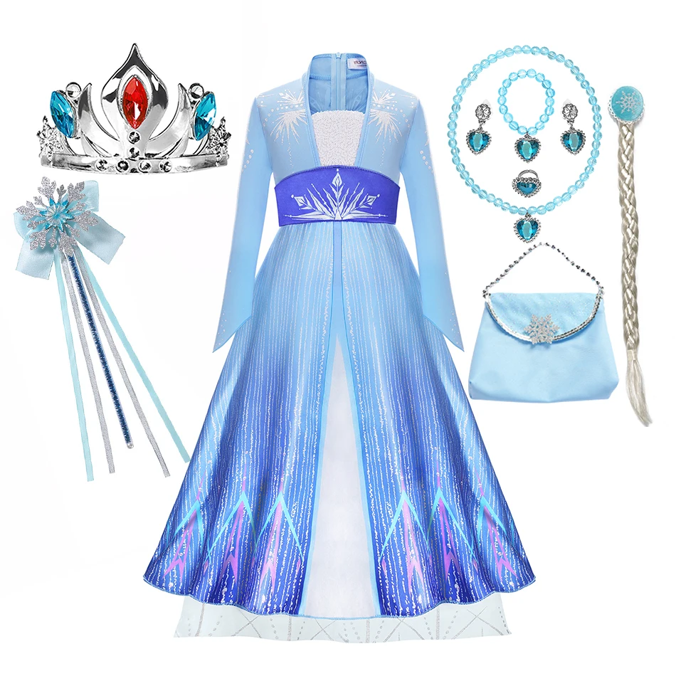 New-Fantasia-Elsa-Girl-Princess-Dress-Disney-Frozen-Clothes-for-3-10 ...
