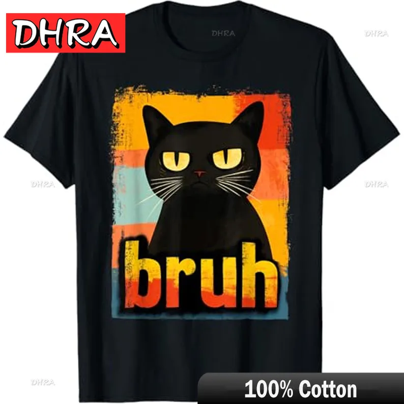 Funny Cat Bruh for Teens Boys Girls Men Women Meme Graphic T-Shirt ...
