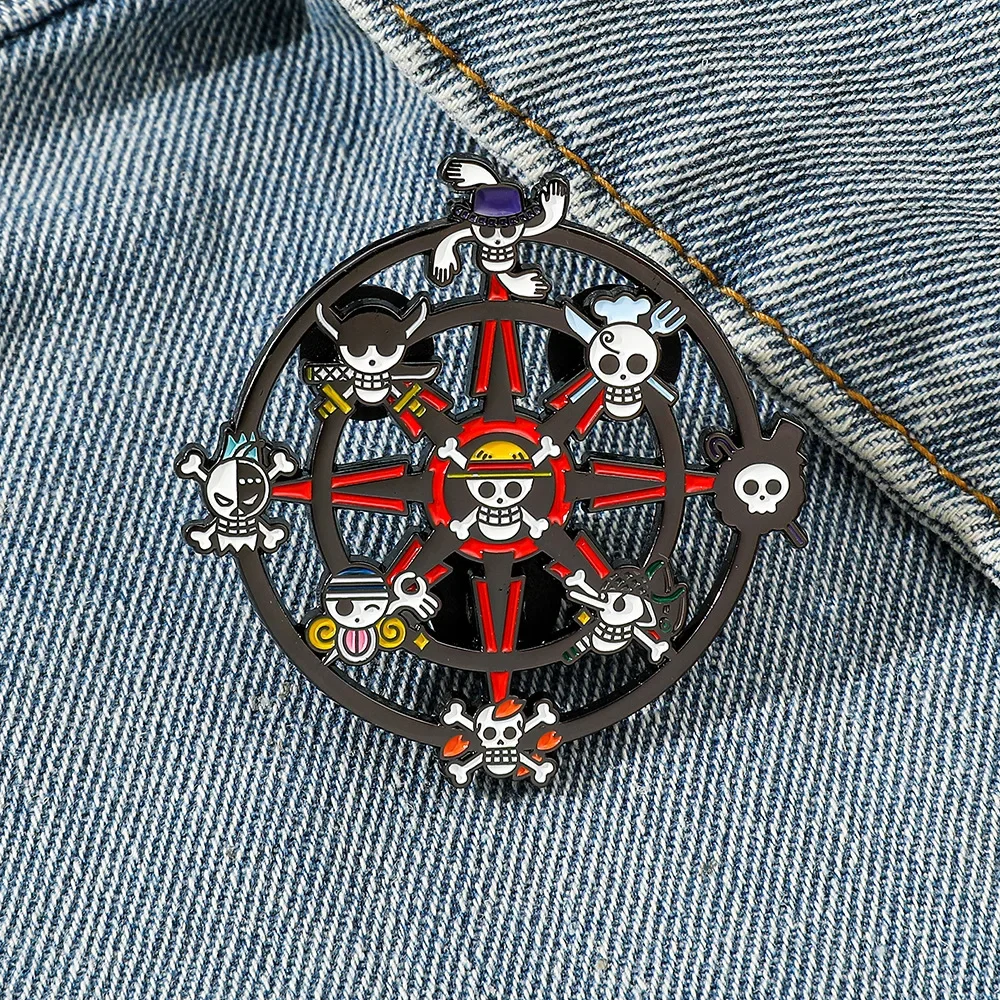 Classic-Anime-One-Piece-Brooch-Adventure-Comic-Skull-Logo-Badge-Perfect ...