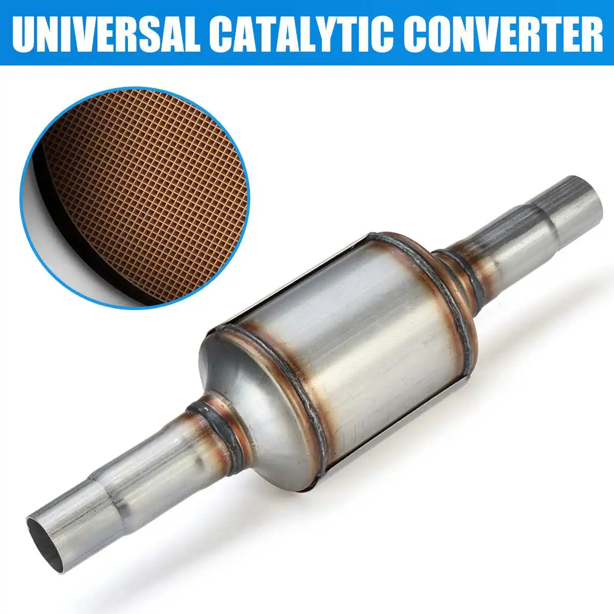45mm -50mm 1.65'' 1.77'' Catalytic Converter 400 Cells High Flow ...