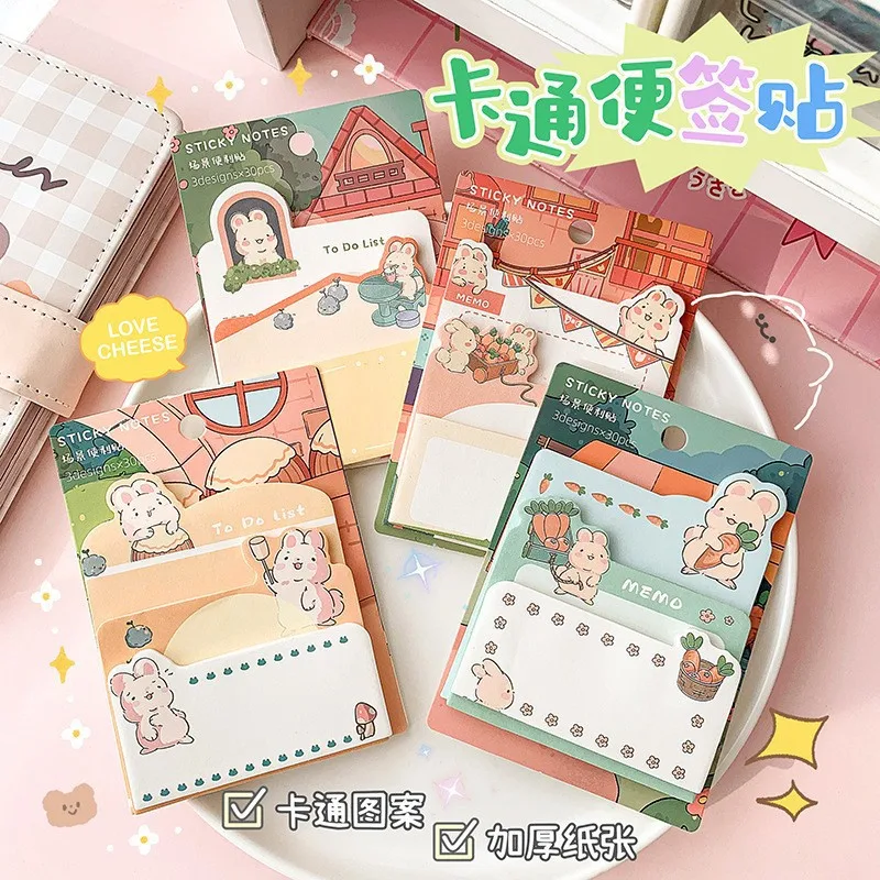 4-Books-Set-Sticky-Notes-Ins-Wind-Torn-Simplified-National-Style-Cute ...