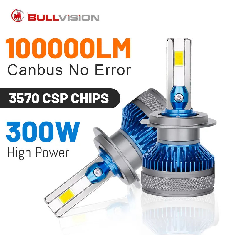 Bullvision H11 LED K4C K4S 100000LM LED H7 자동차 헤드라이트, H11 H1 H8 H9 9012 ...