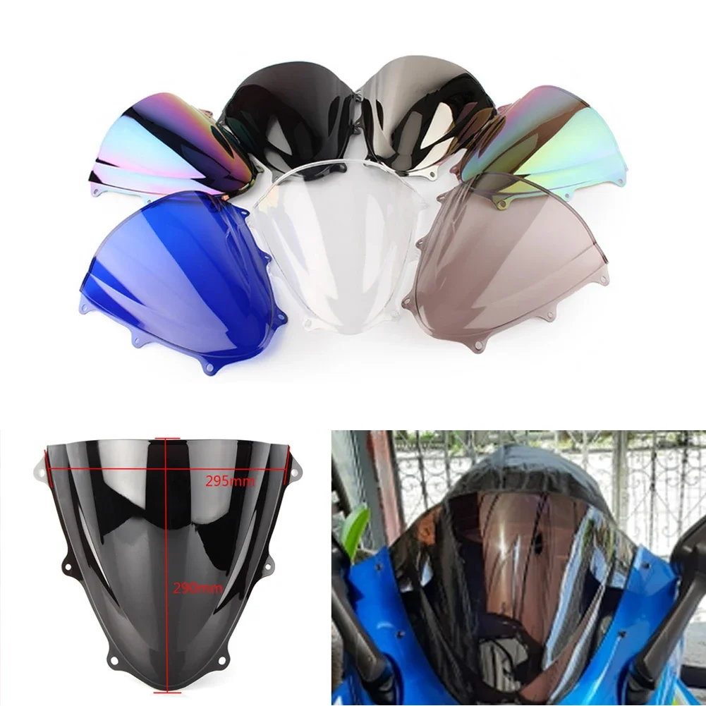 Motorcycle Windshield Double Bubble WindScreen Visor Fairing Deflector ...