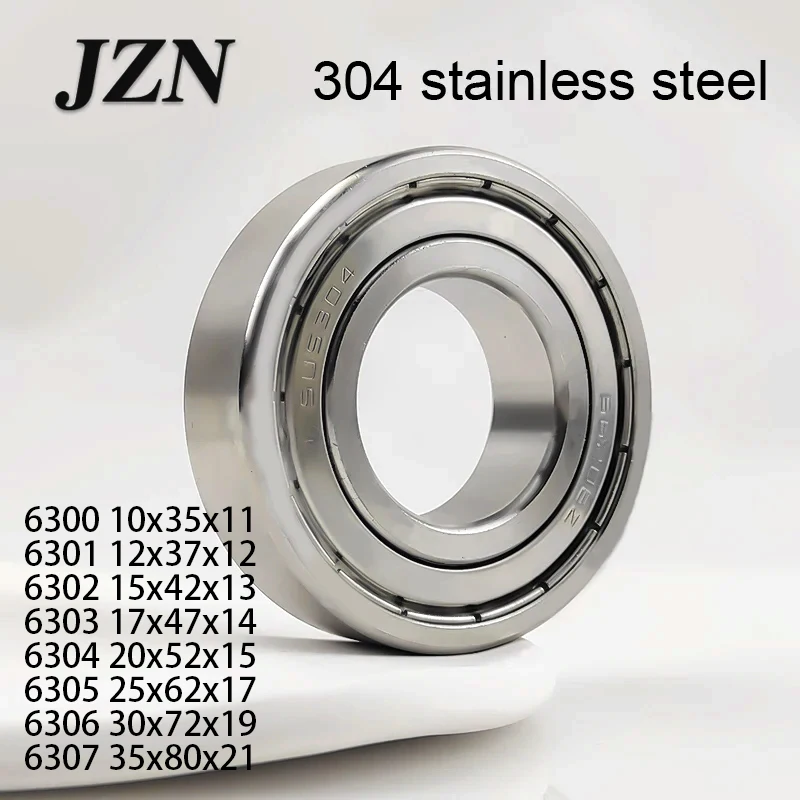 304 Stainless steel bearing 6300 6301 6302 6303 6304 6305 6306 6307 ZZ ...