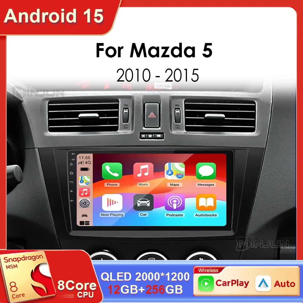 9" For Mazda5 2010-2015 Carplay Android Auto Car Stereo Multimedia ...