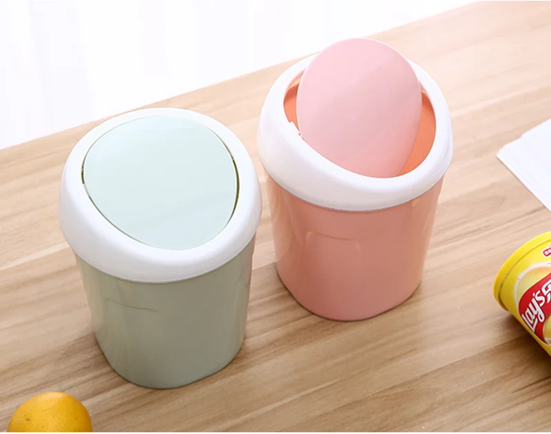 POUBELLE DE TABLE,Rose--Petite Poubelle de Bureau E27, Mini Poubelle ...