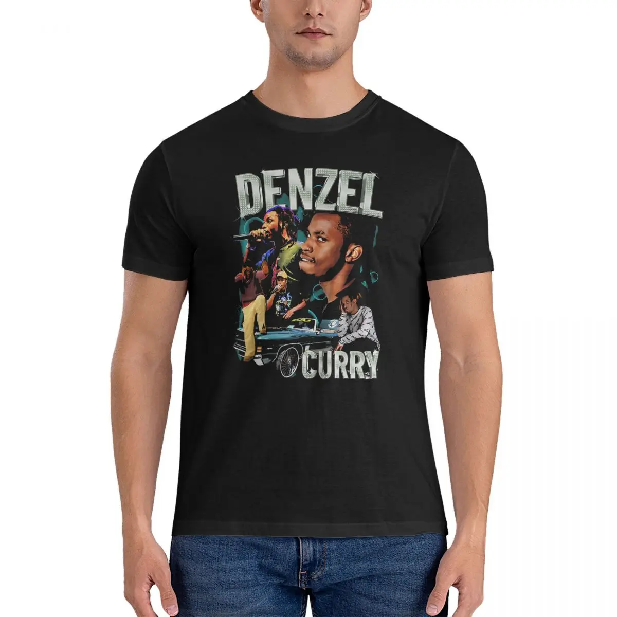 Vintage-Cool-T-Shirts-Men-Round-Collar-Cotton-T-Shirts-Denzel-Curry ...