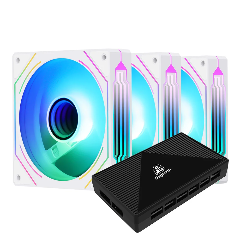 SEGOTEP HB12 ARGB PWM (화이트) (3KIT - 쿨러 3개 + 팬허브 1개) - AliExpress 7