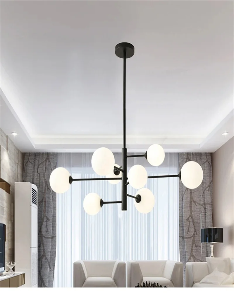 All-copper-Nordic-chandelier-modern-minimalist-living-room-light ...