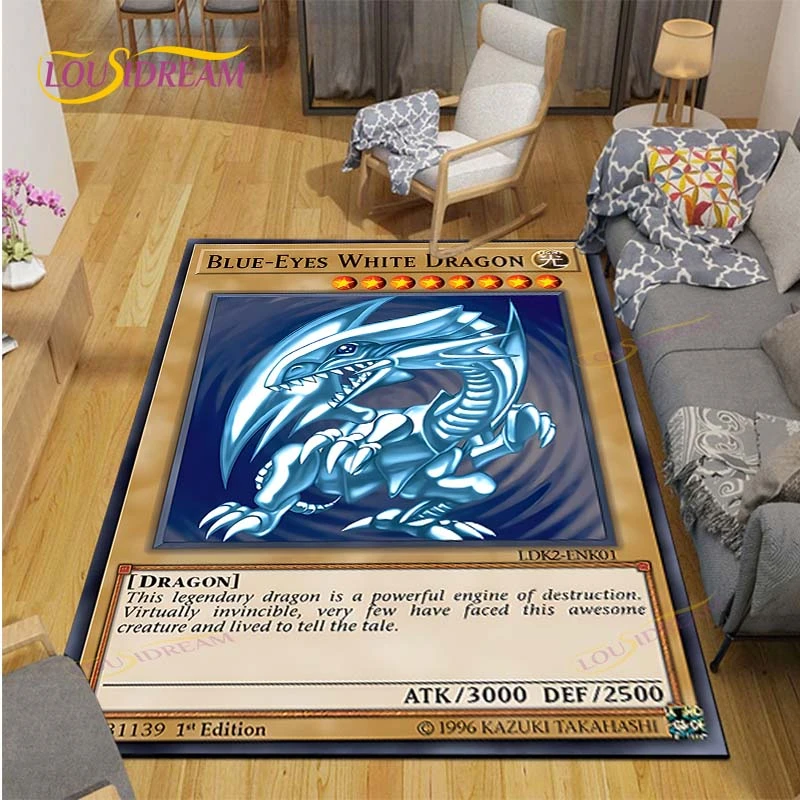 Blue Eyes White Dragon Floor Non Slip Rug Room Mat Square Quality ...