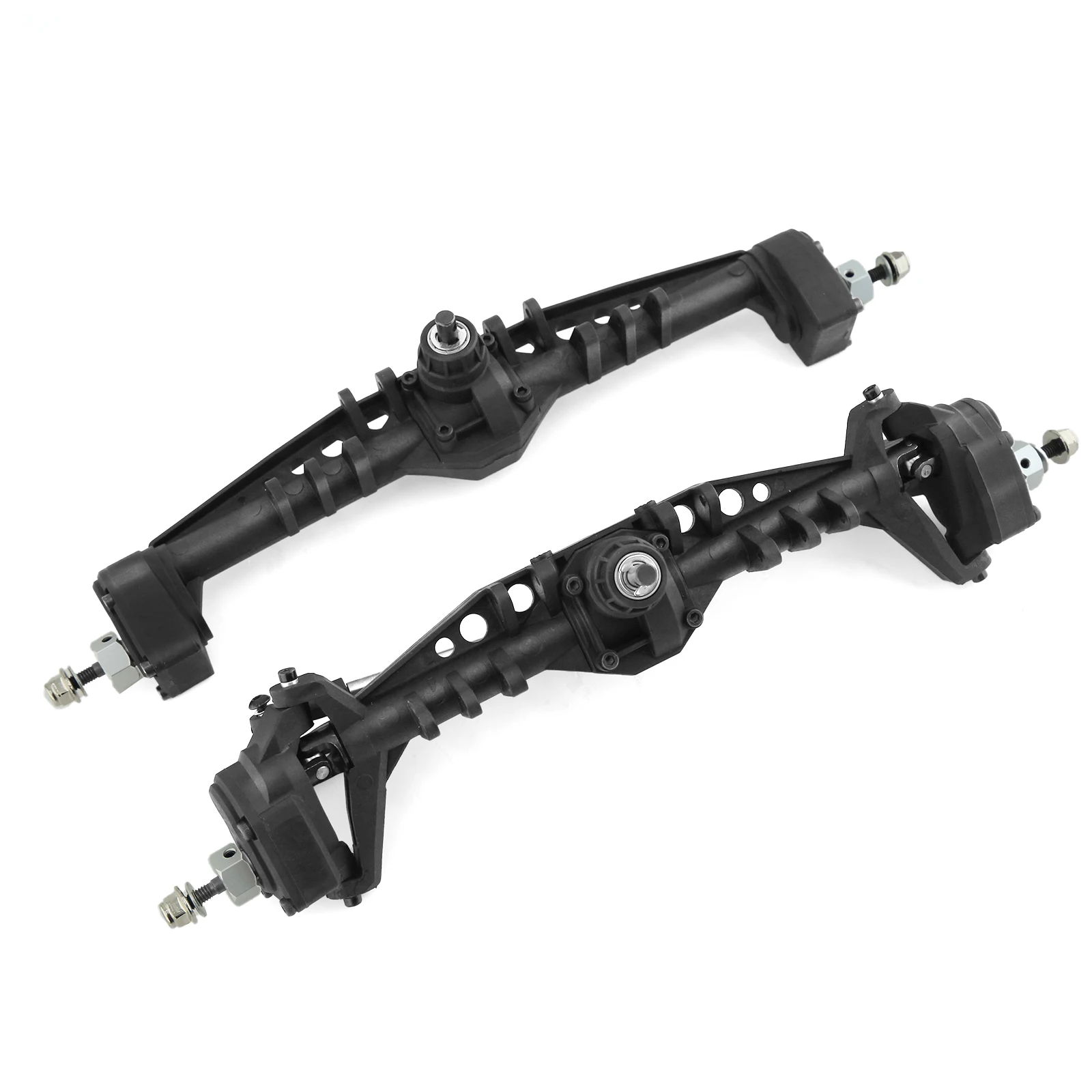 Front and Rear Plastic Currie F9 Portal Axle Complete for Axial Capra ...