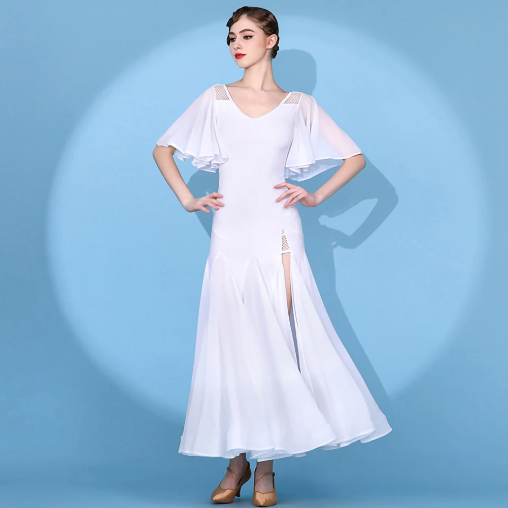 Robe de salle de Rhen mousseline de soie, blanche, française, danse ...