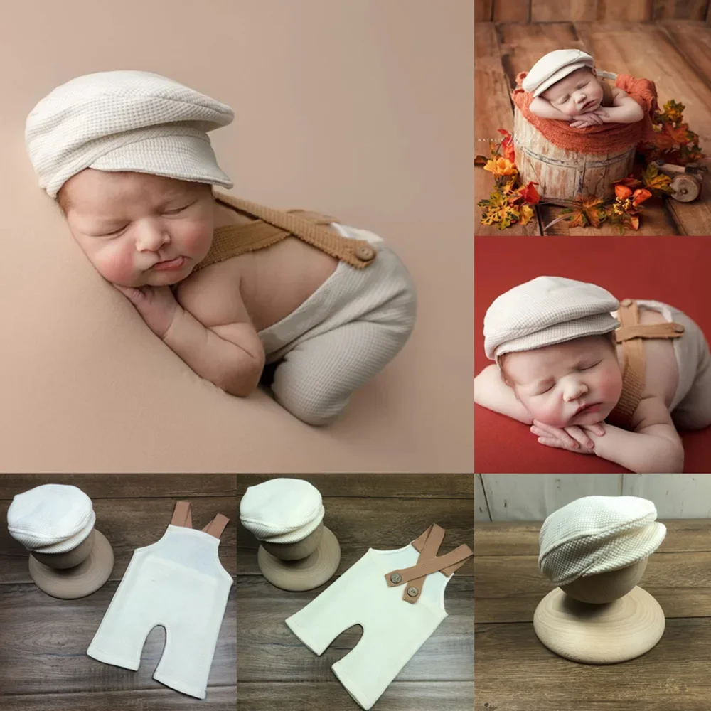 Newborn-Photography-Props-Baby-Photoshoot-Outfit-Clothing-Cap-and ...