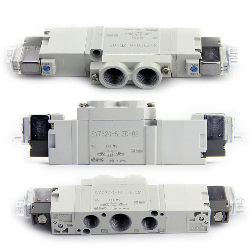 SMC SY7320-5LZD-02 SY3000·5000·7000·9000 Series 5 Port Solenoid Valve Body Ported/Single Unit ...