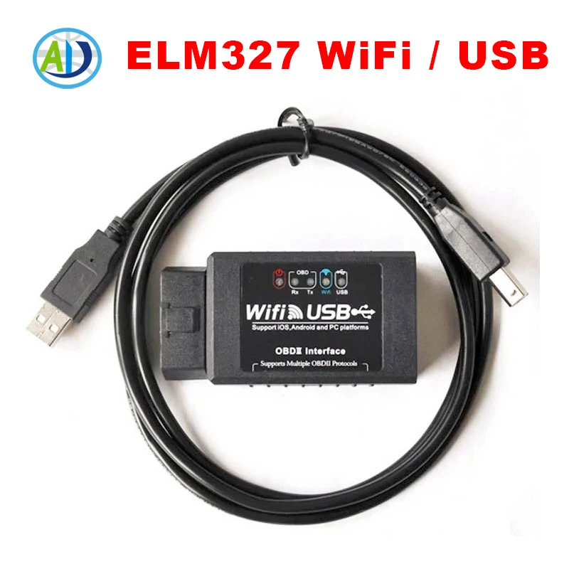 ELM327 WIFI USB Car OBD2 Scanner Code Reader For CAN KWP2000 For Benz ...