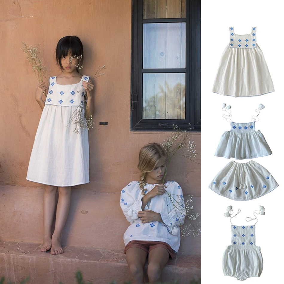 New-Summer-Children-Casual-Dress-For-Baby-Girl-White-Embroidery ...