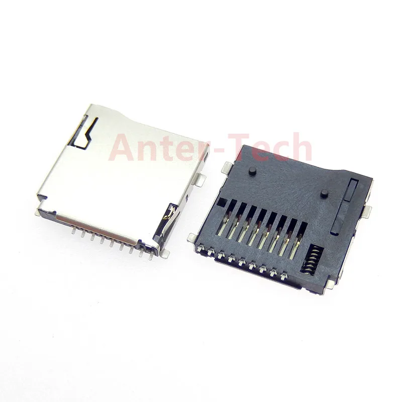 10pcs 9pin Micro SD card slot connectors T-Flash Common style size 14 ...