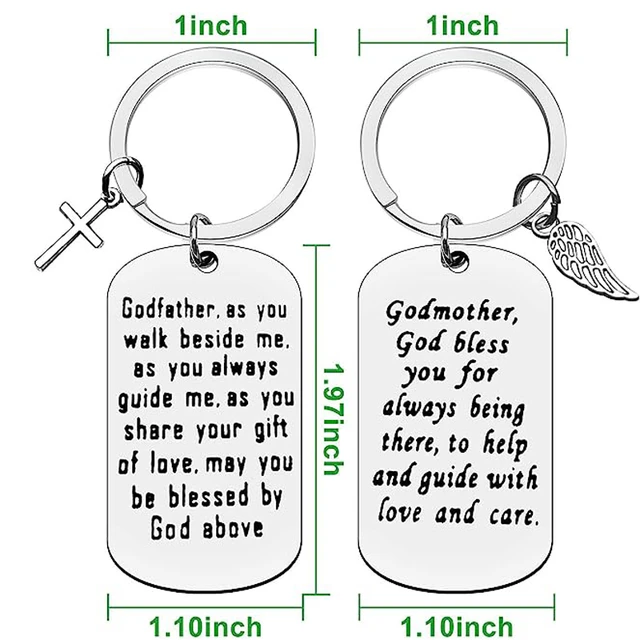 discountable price 1964 Godparent Bar Keychain-- Gift for Godparents ...