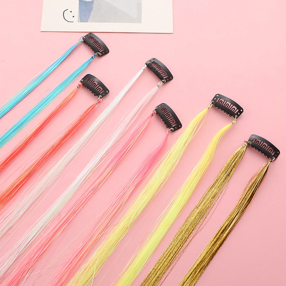 MyDiva-24-Shiny-Threads-Glitter-Hair-Clip-In-Hair-Extension-Wig-Purple ...