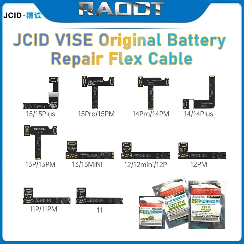 JCID JC V1SE Original Battery Repair Flex Cable Tag on Built in For ...